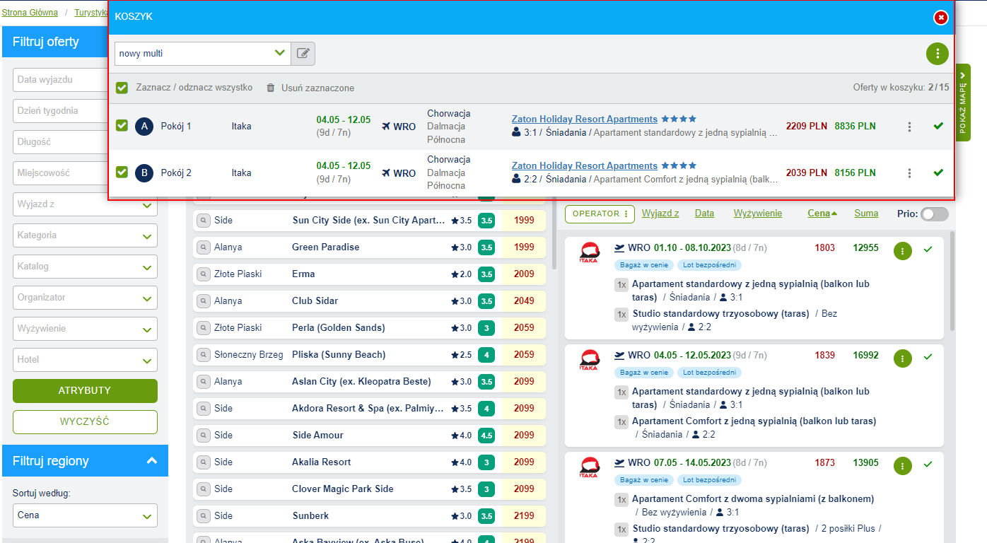 Wyszukanie dla kilku rodzin dzięki rozwiązaniu MultiRoom Finder w ...